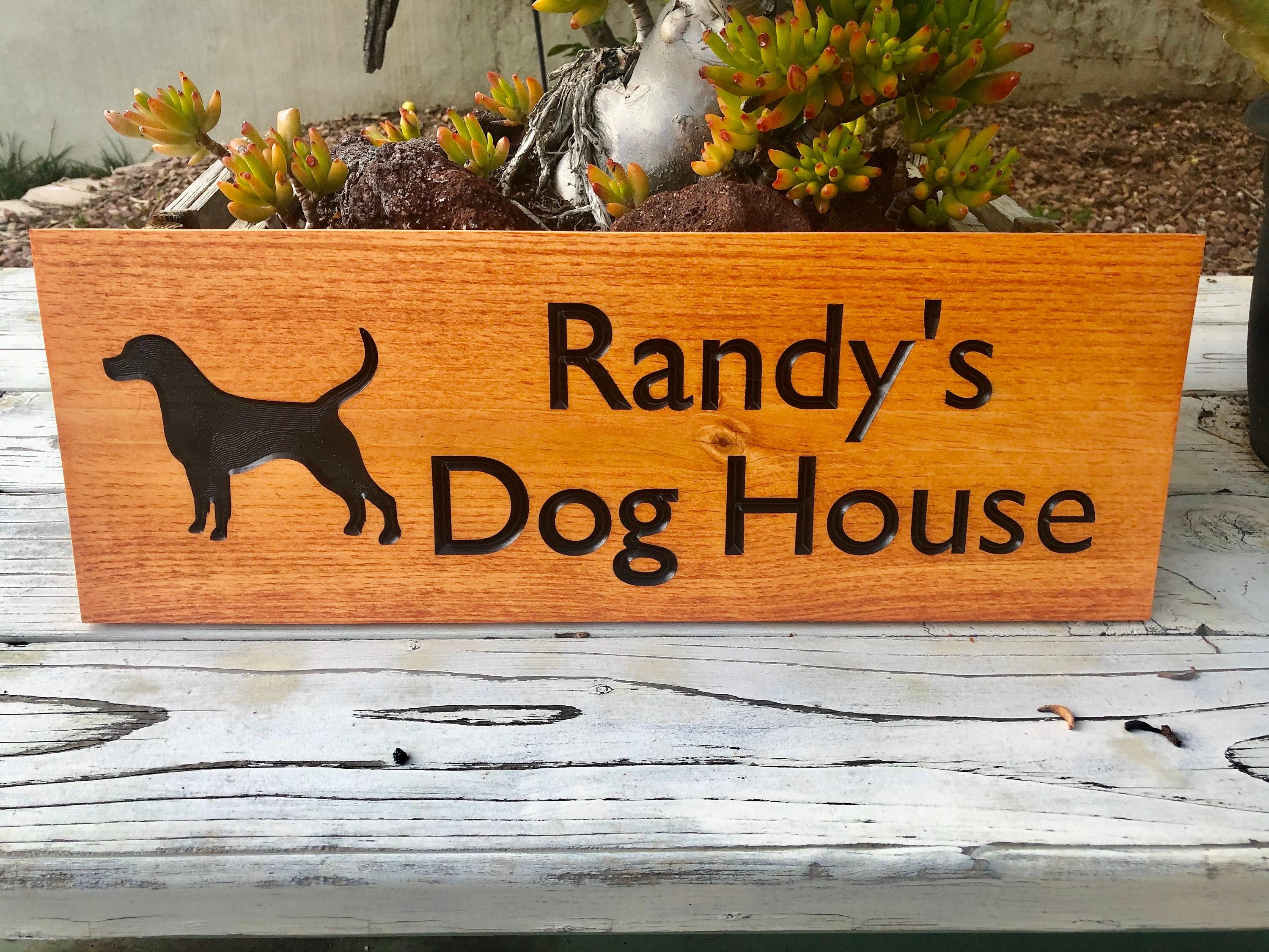 Dog house wood sign Personalized dog house Pet house | Etsy