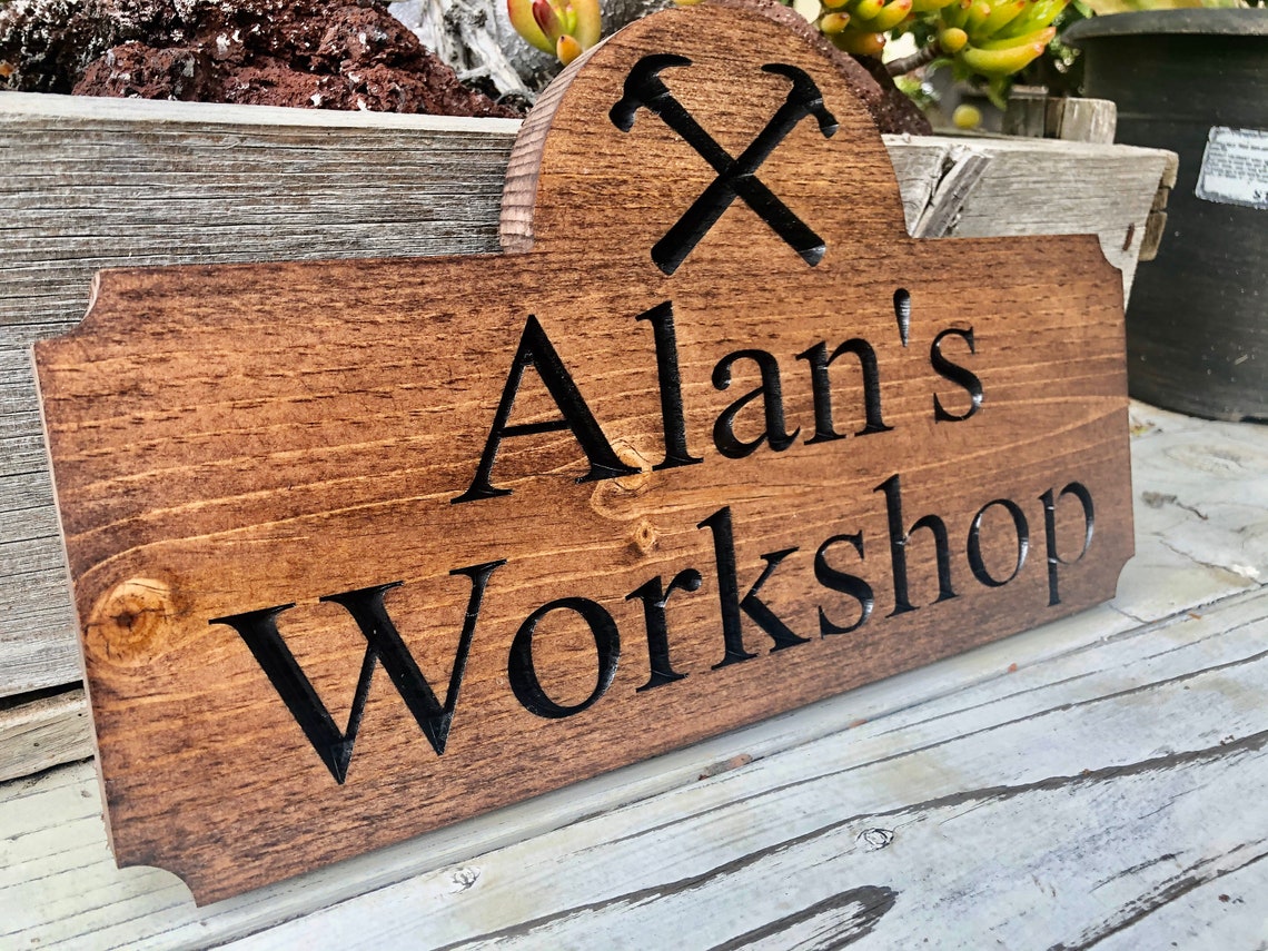 Workshop Wood Shop Garage Sign Rustic Vintage Style Sign - Etsy