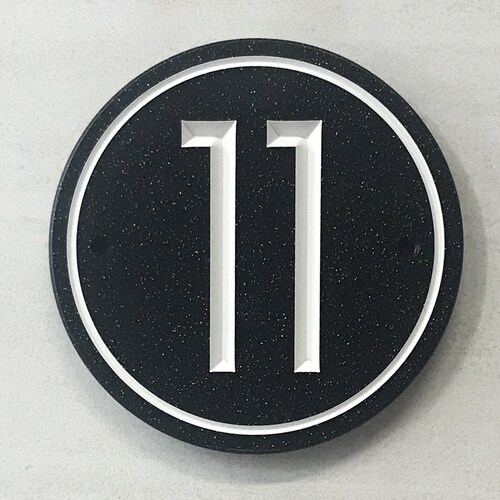 Short Oval Address Sign Engraved Designer House Numbers. - Etsy