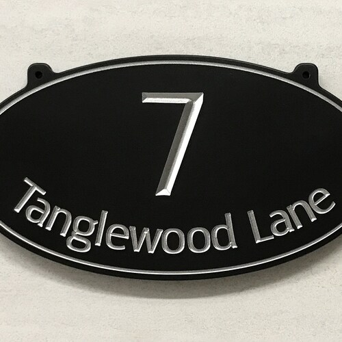 Hanging Old Fashioned Address Sign Engraved House Numbers. - Etsy