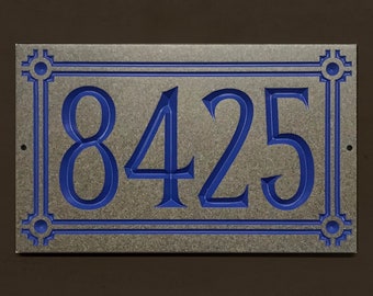Mission Address Sign Engraved Designer House Numbers. Choice - Etsy