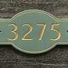 Vertical Craftsman Address Sign Engraved House Number. Choice of 3 ...