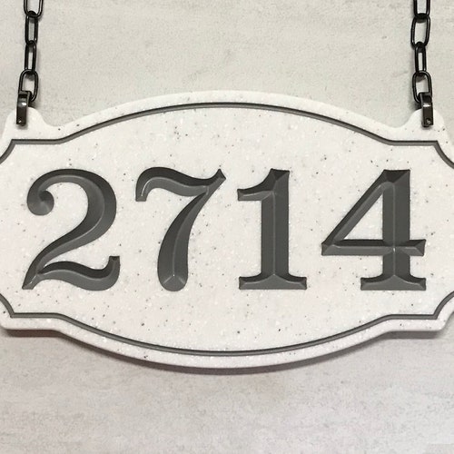 Hanging Old Fashioned Address Sign Engraved House Numbers. - Etsy
