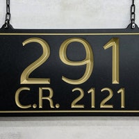 Custom Hanging House Number Sign: Weatherproof New Home Gift - Etsy
