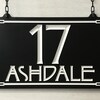 Hanging Old Fashioned Address Sign Engraved House Numbers. Choice of 3 ...