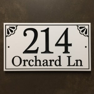 Farmhouse Address Sign Engraved Designer House Numbers. Choice - Etsy