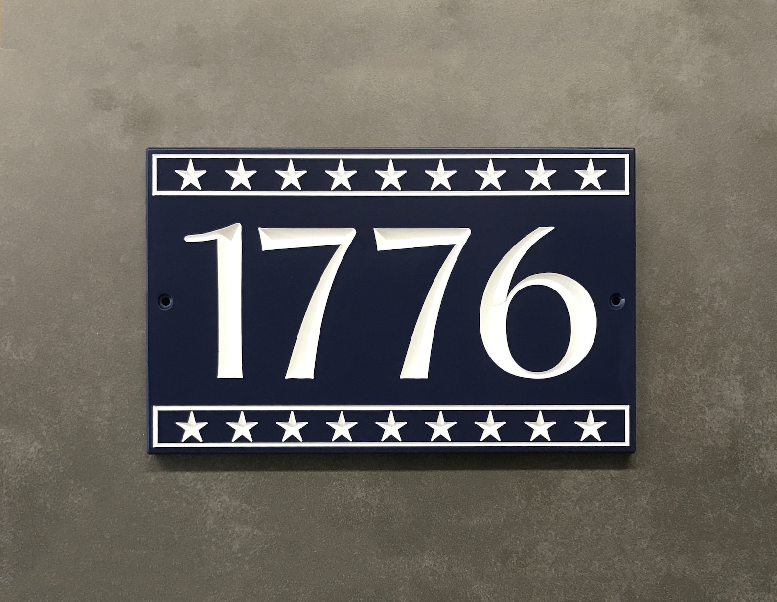 Patriotic Address Sign Engraved Designer House Numbers. Choice - Etsy