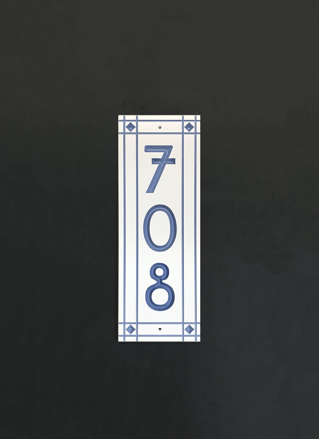 Vertical Craftsman Address Sign Engraved House Number. Choice of 3 ...