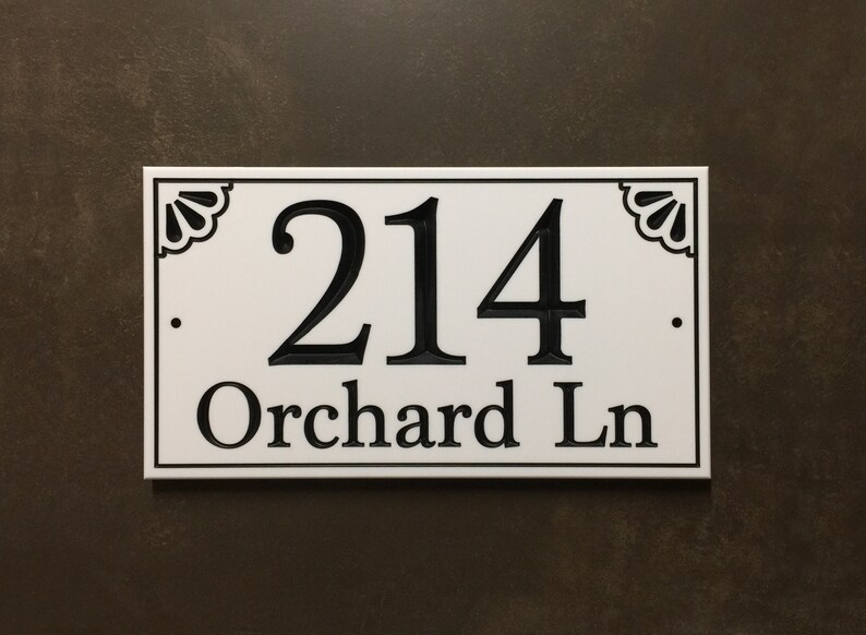 Farmhouse Address Sign Engraved Designer House Numbers. Choice - Etsy