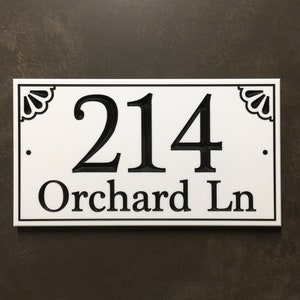 Farmhouse Address Sign Engraved Designer House Numbers. Choice of 3 ...
