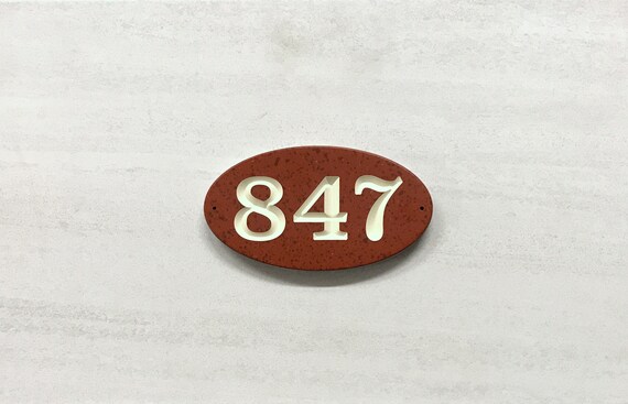 Oval Apartment or Door Number. Two Sizes. Fully Customizable | Etsy