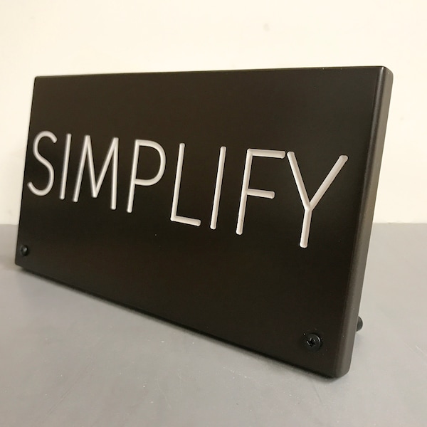 Simplify Sign - Etsy
