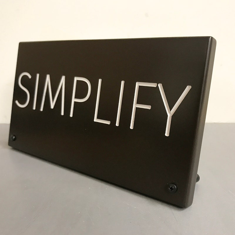 Simplify Sign - Etsy