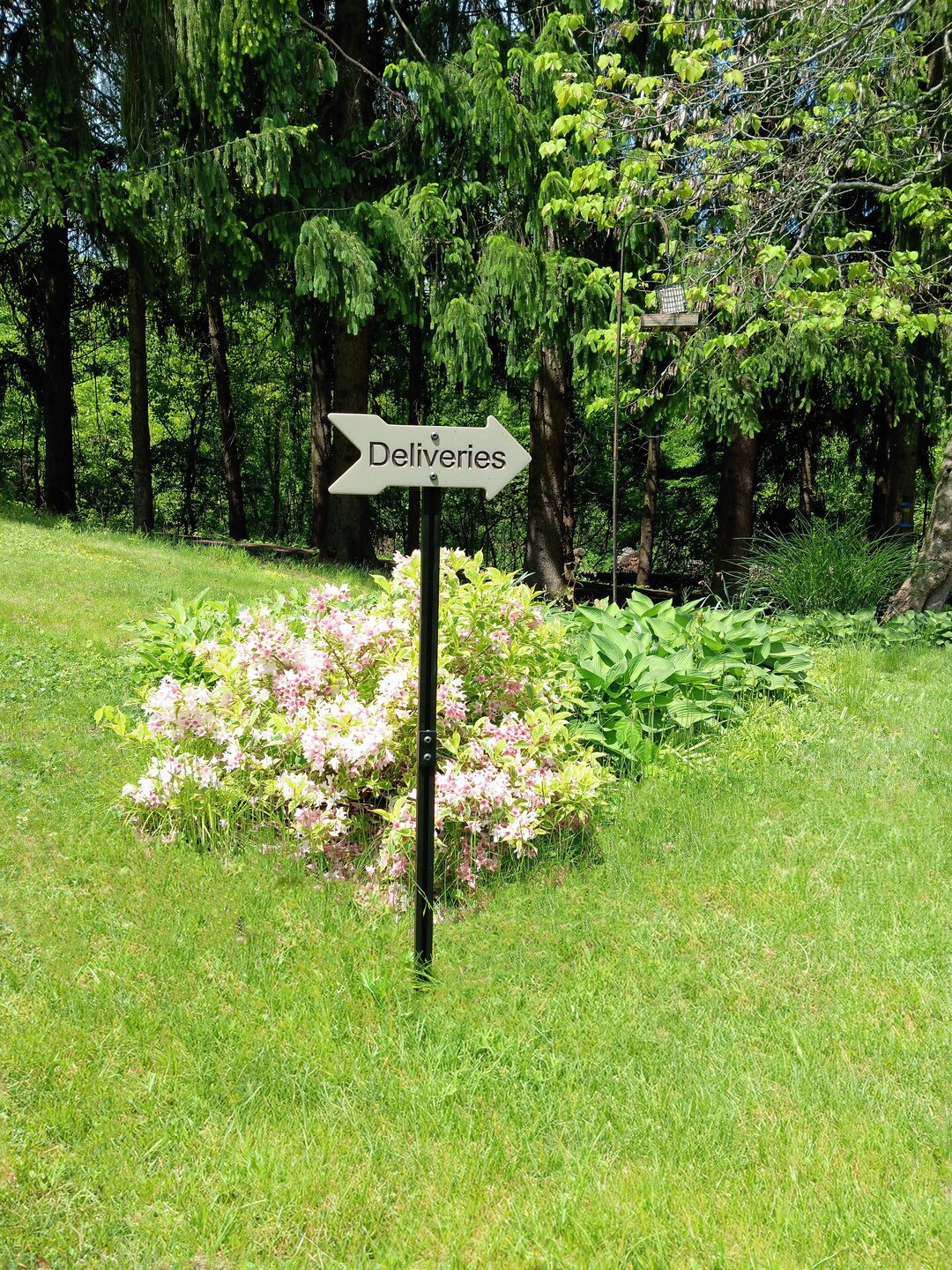 Deliveries Standing Address Sign Engraved Yard Numbers. Choice of 3 ...