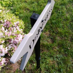 Deliveries Standing Address Sign Engraved Yard Numbers. Choice of 3 ...