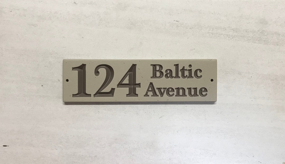 Prominent Address Sign Engraved Designer House Numbers. Choice of 3 ...