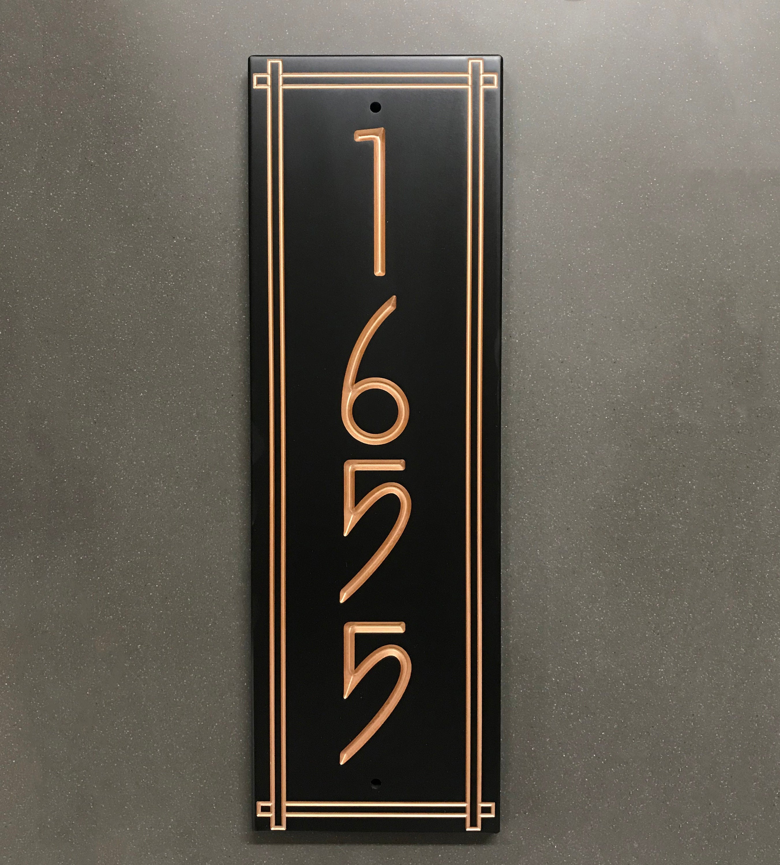 Vertical Stickley Address Sign Engraved House Number. Choice - Etsy