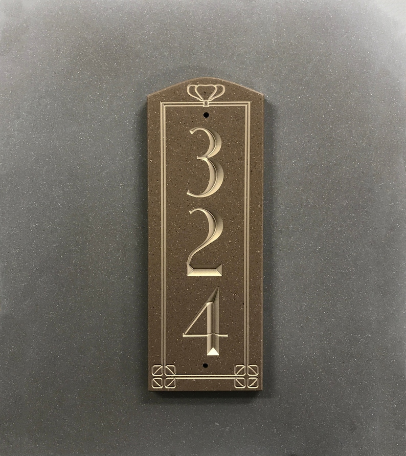 Ornamental Address Sign Engraved House Number. Choice of 3 - Etsy