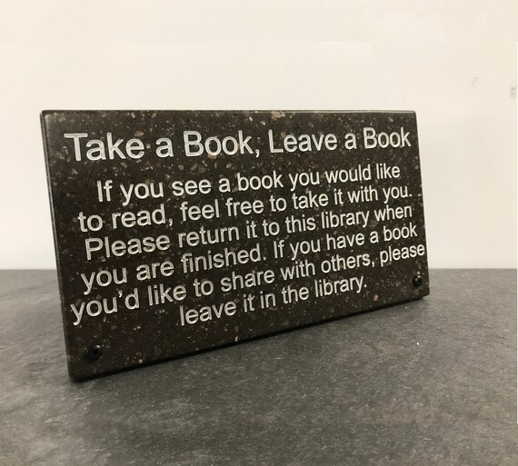 Take a Book Standing Desk Plaque. 6.75 X 3.75. | Etsy
