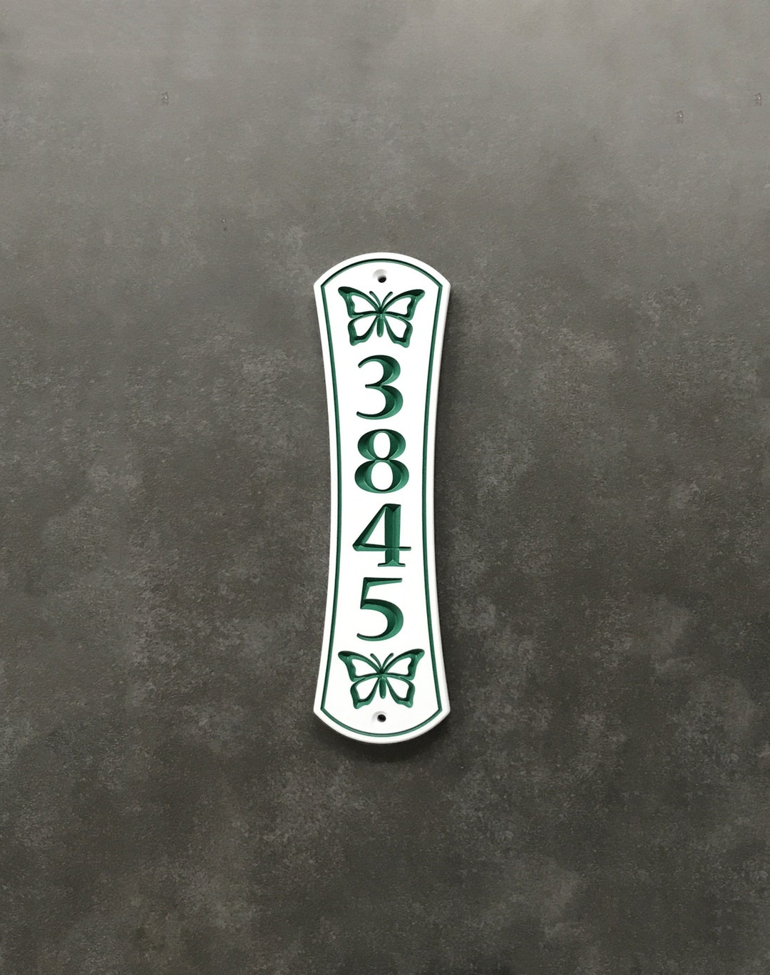 Butterfly Address Sign Engraved Designer House Numbers. Choice of 3 ...