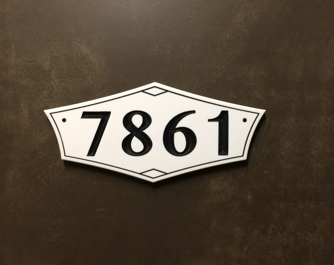 Mid Century Modern Sign Engraved Designer House Numbers. Choice of 3 ...
