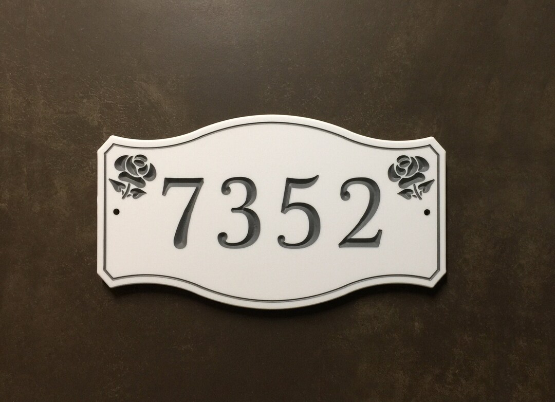 Cottage Address Sign Engraved Designer House Numbers. Choice of 3 Sizes ...