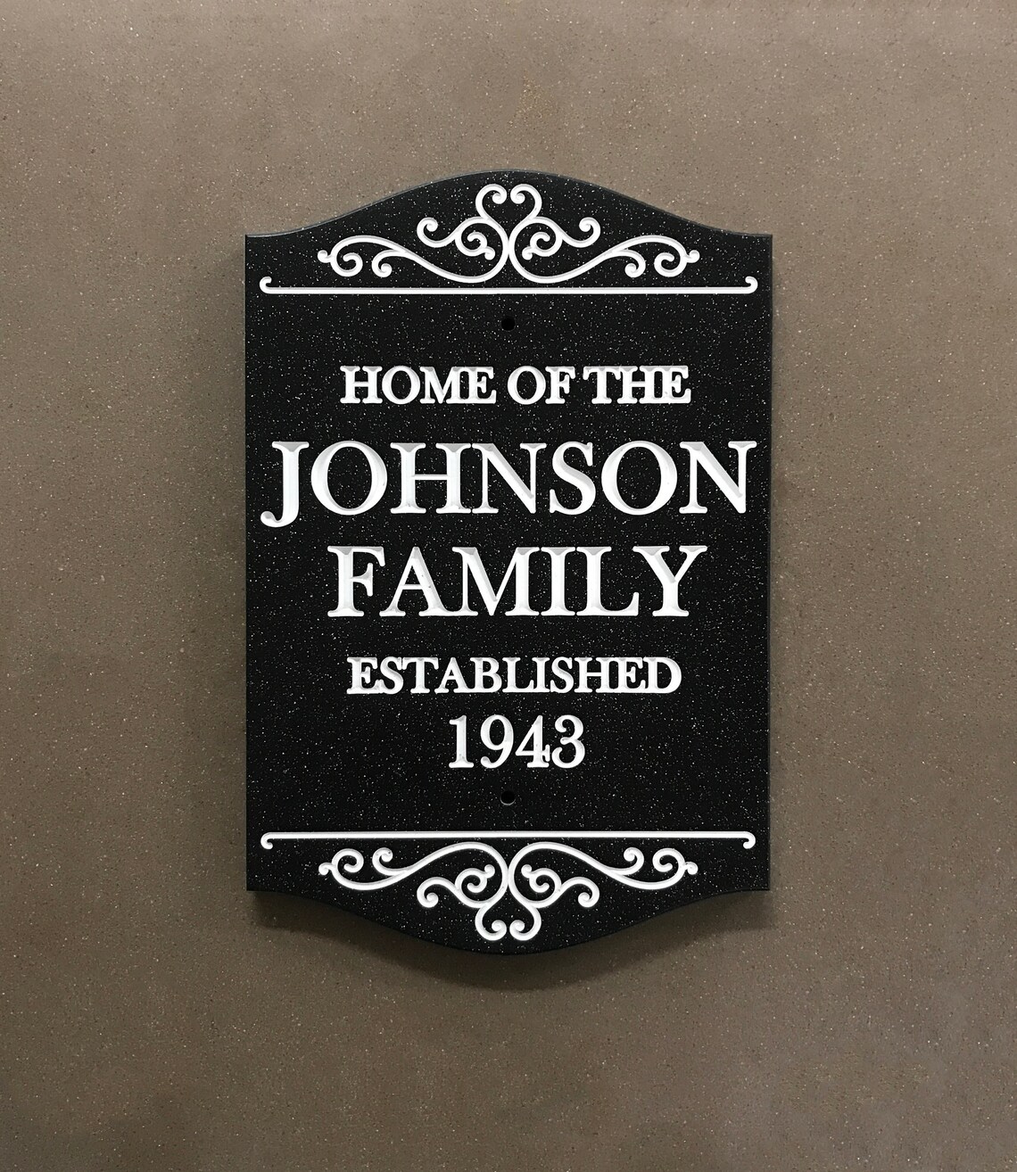 Jacobean Family Sign Engraved Designer House Numbers. Choice | Etsy