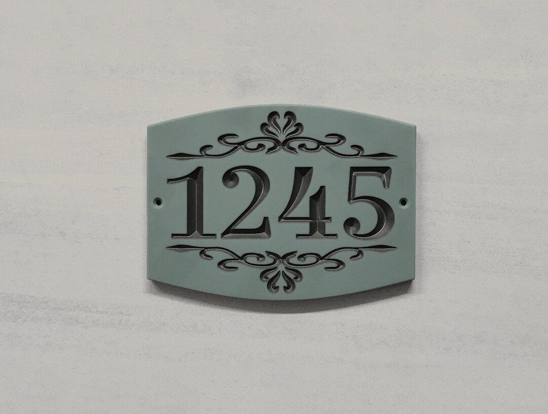 Provincial Address Sign Engraved Designer House Numbers. Choice of 3 ...