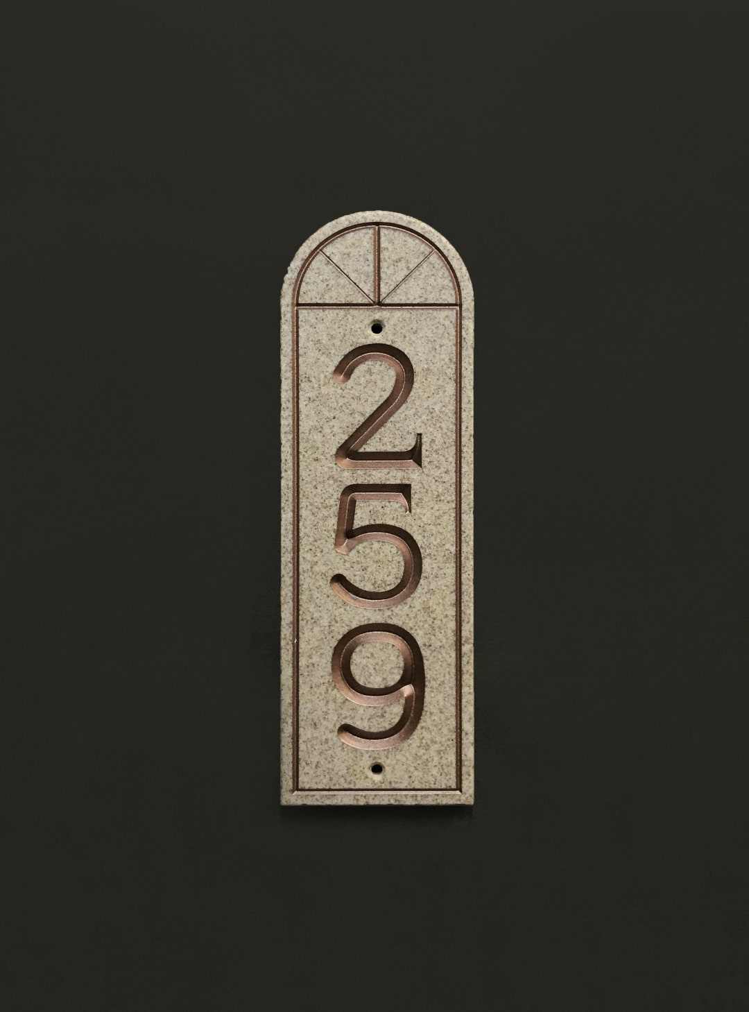 Old Abbey Address Sign Engraved House Number. Choice of 3 Sizes. Fully ...