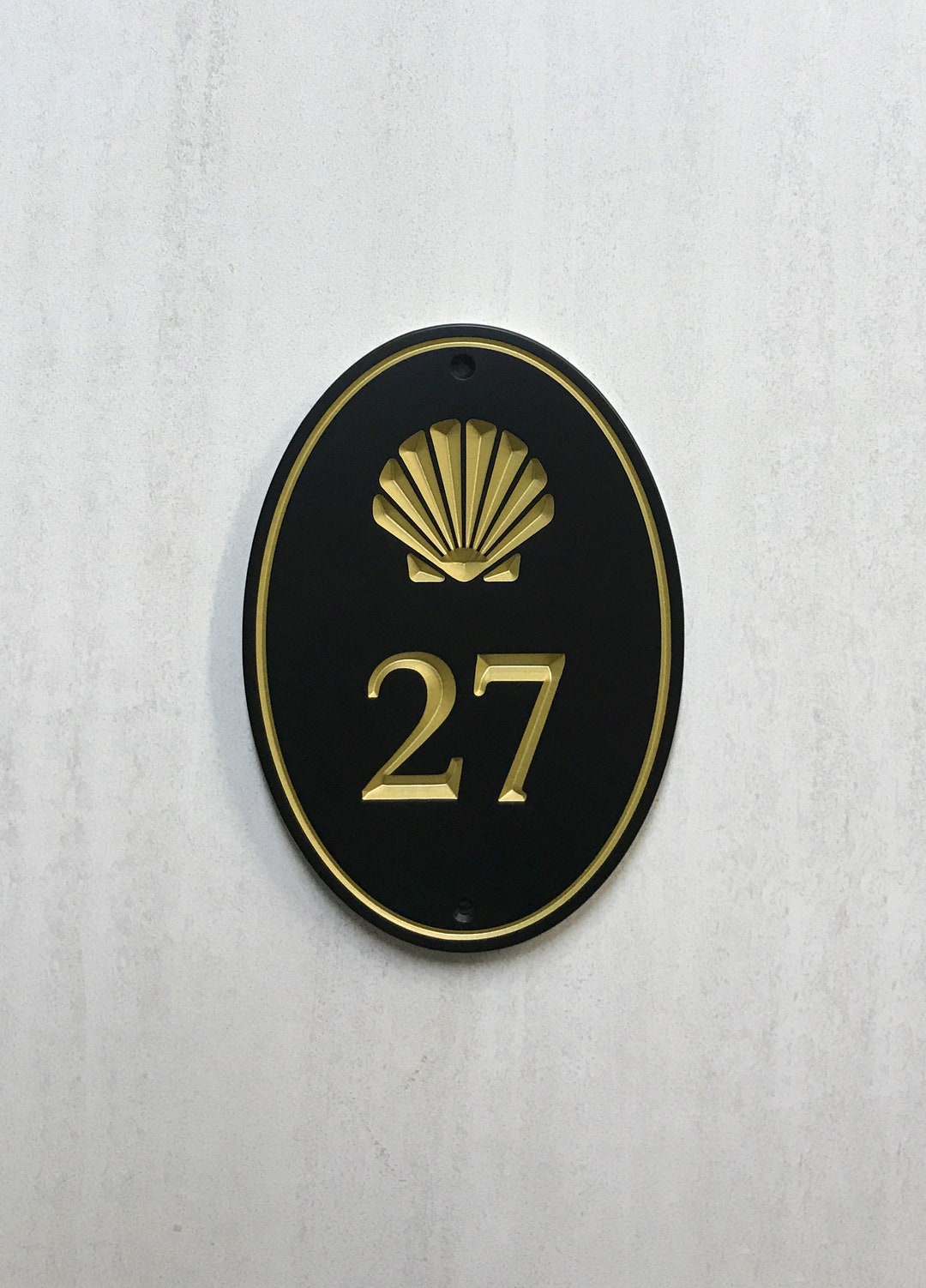 Shell Address Sign Engraved Designer House Numbers. Choice of 3 Sizes ...