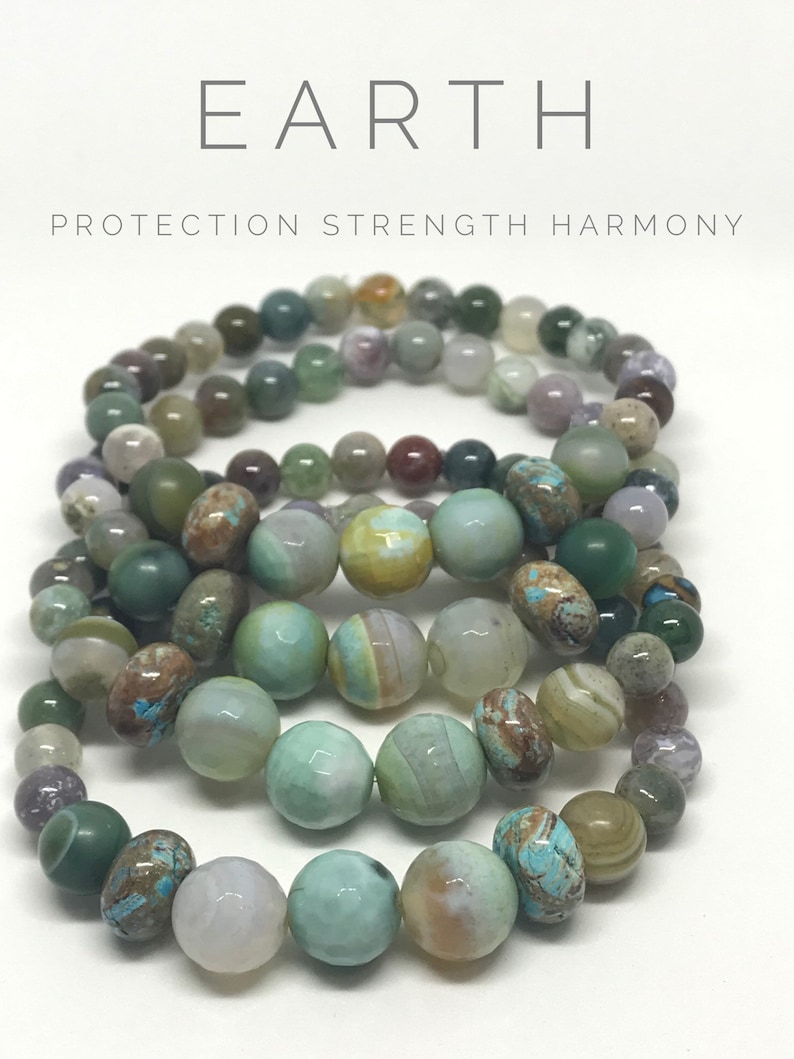 Crystal Energy Bracelet Boho Gemstone Bracelet Earth Energy | Etsy