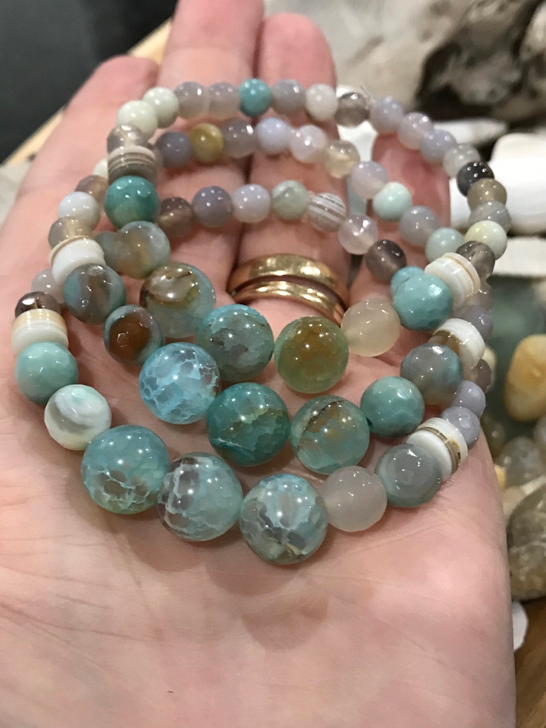 Healing Crystal Gemstone Bracelet Anxiety BraceletBoho | Etsy