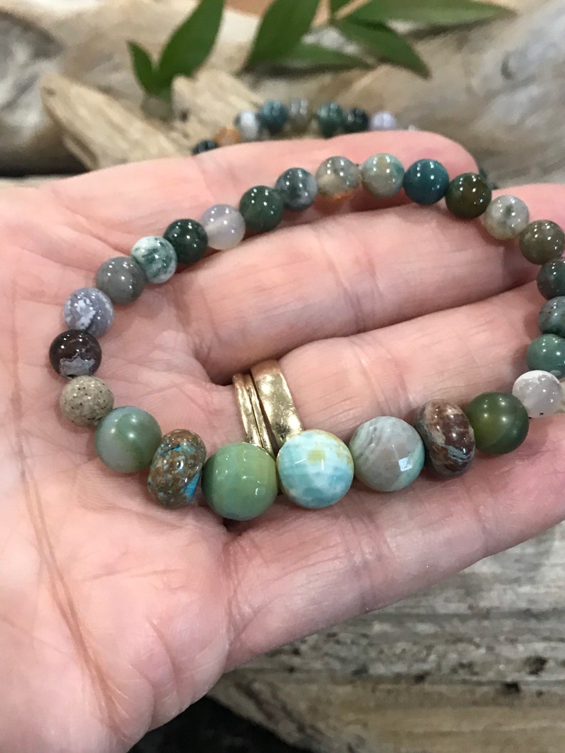 Crystal Energy Bracelet Boho Gemstone Bracelet Earth Energy | Etsy