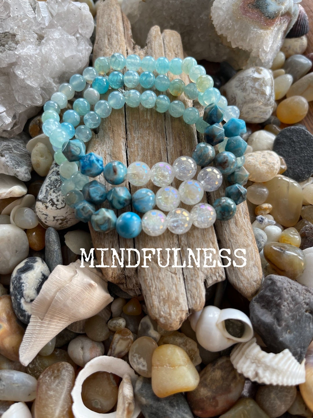 Healing Crystal Mindfulness Jewelry, Boho Jewelry, Quartz Gemstone ...
