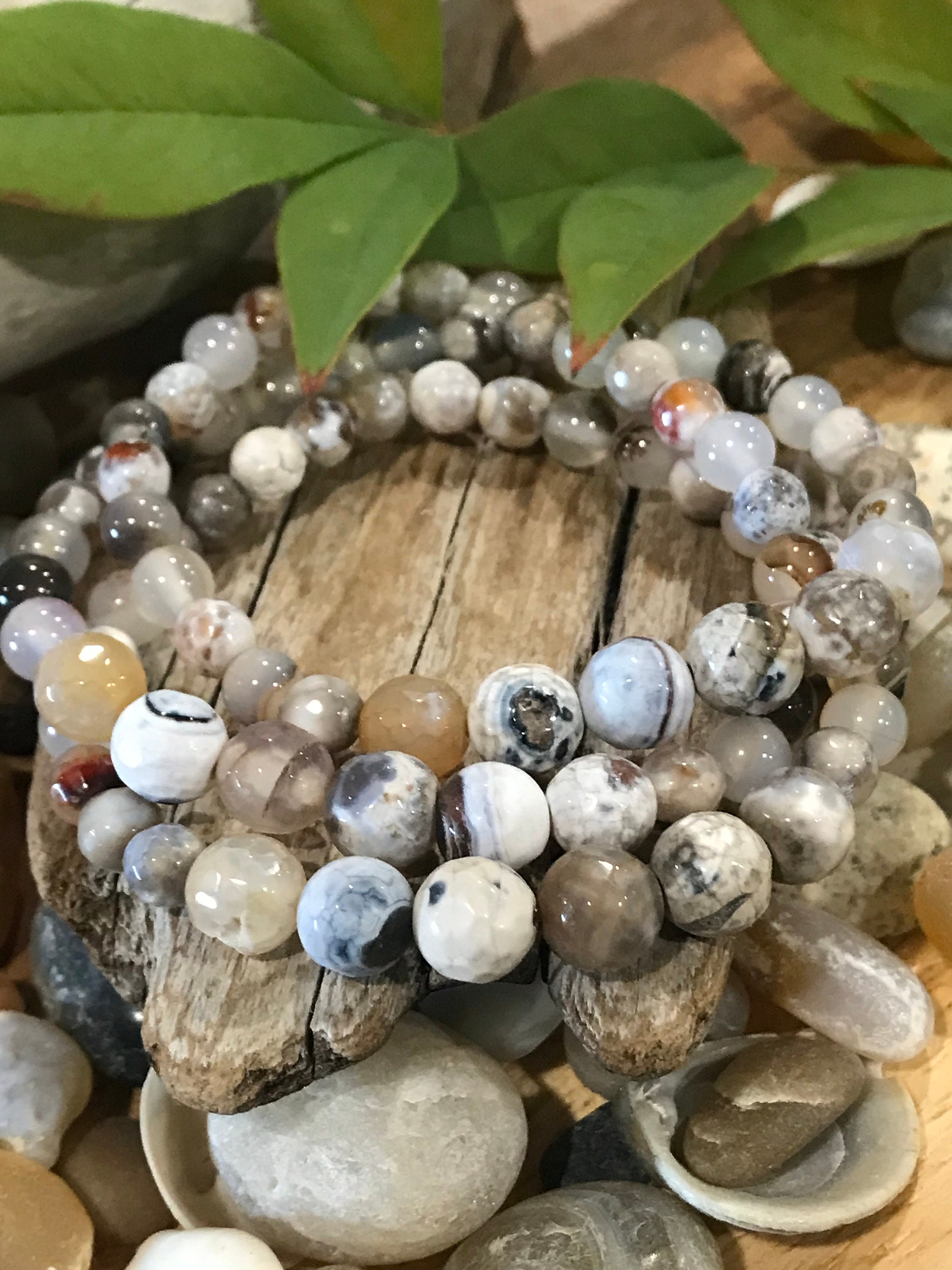 Calming Gemstone Bracelet Energy Crystal Bracelet Natural | Etsy