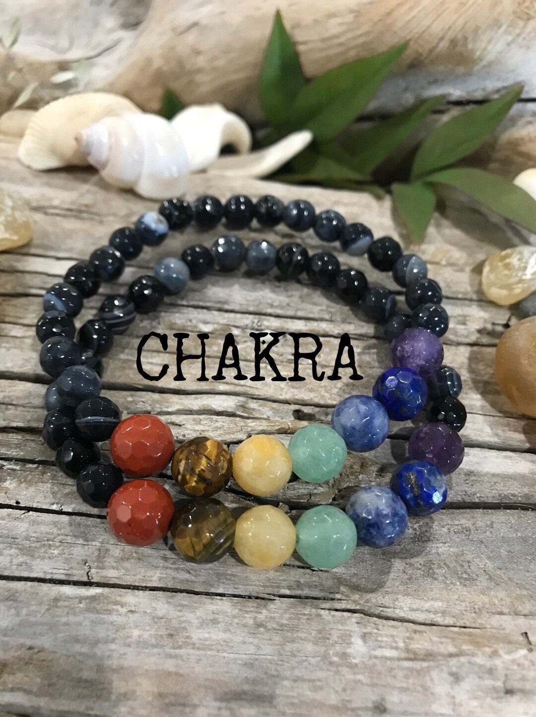 7 Chakra Stones Bracelet: Healing Crystal Yoga Jewelry - Etsy