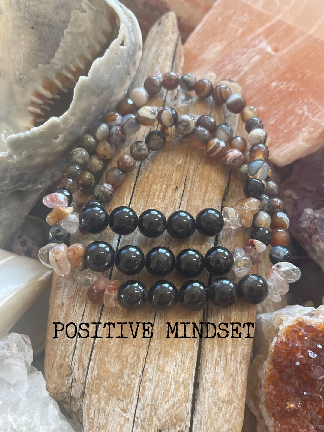 Calming Gemstone Bracelet, Gemstone Bracelet for Anxiety, Natural ...