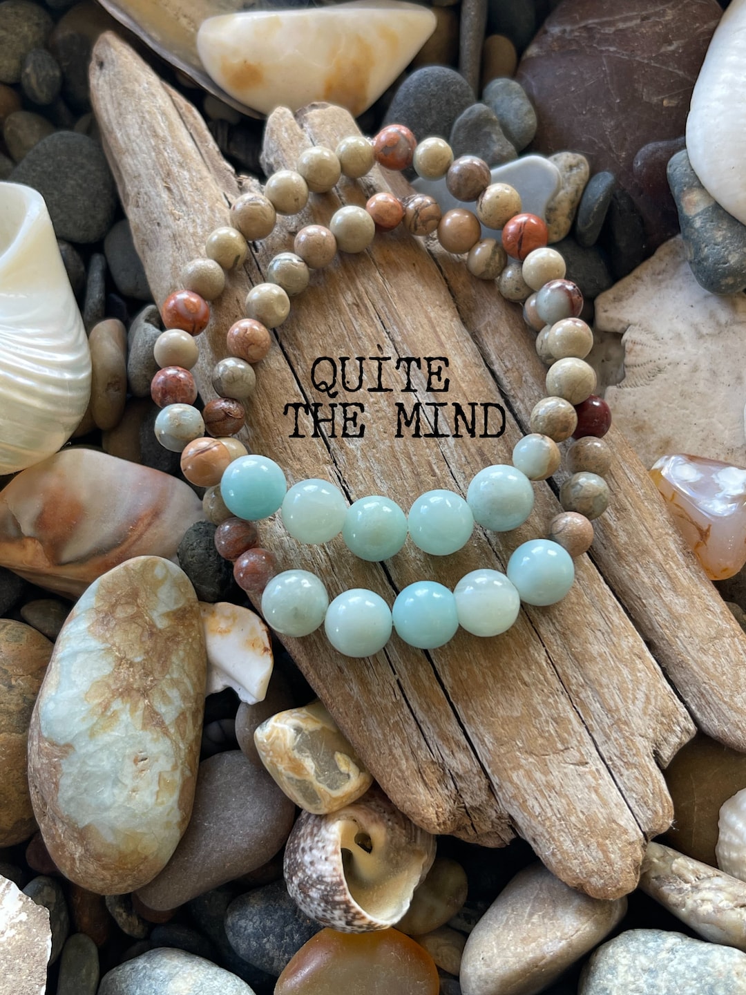 Calming Gemstone Bracelet, Healing Crystal Anxiety Relief Gemstone ...