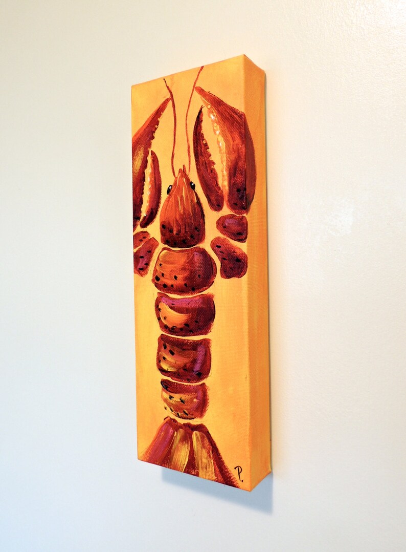 Hummer-Gemälde von Patty Piffath, original helle Acryl auf Galerie ...