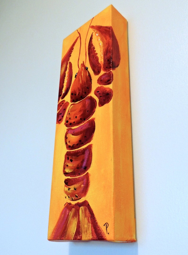 Hummer-Gemälde von Patty Piffath, original helle Acryl auf Galerie ...