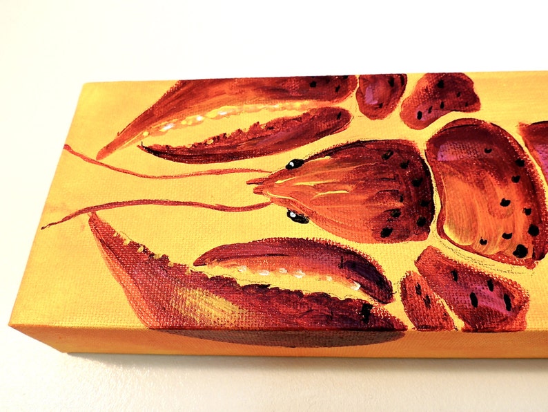 Hummer-Gemälde von Patty Piffath, original helle Acryl auf Galerie ...