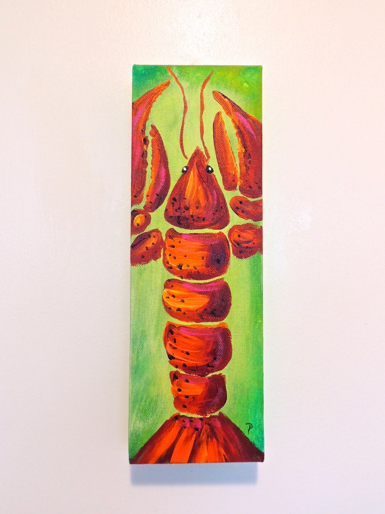 Lobster painting bright acrylic on canvas original painting - Etsy.de