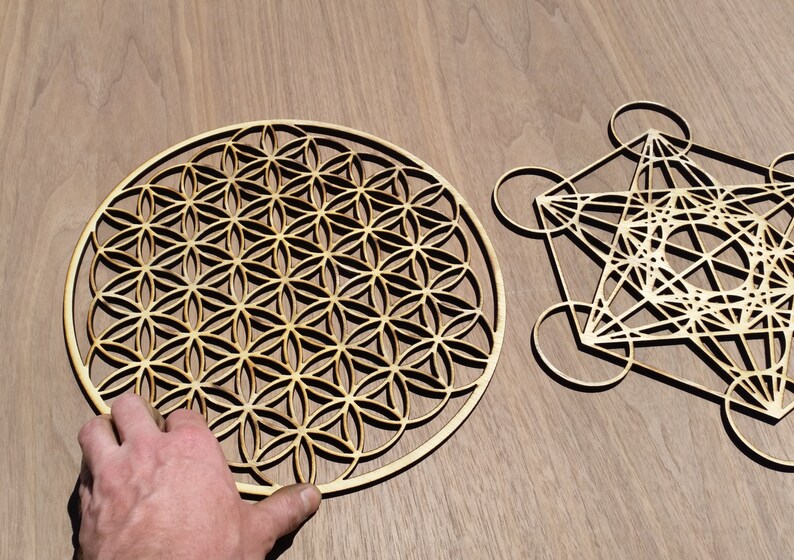 Flower of Life and Metatron's Cube Sustainable Wood - Etsy