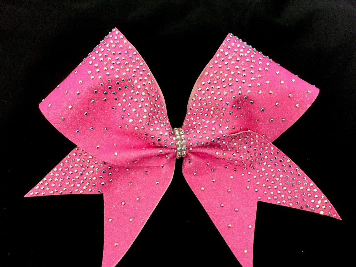 AB Rhinestone Waterfall on Hot Pink Glitter - Etsy