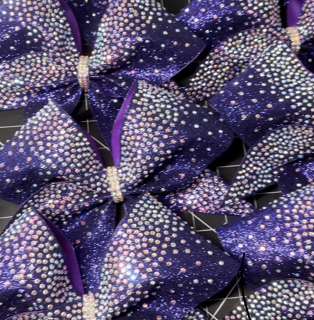 Rhinestone Waterfall on Royal Purple Super Glitter - Etsy