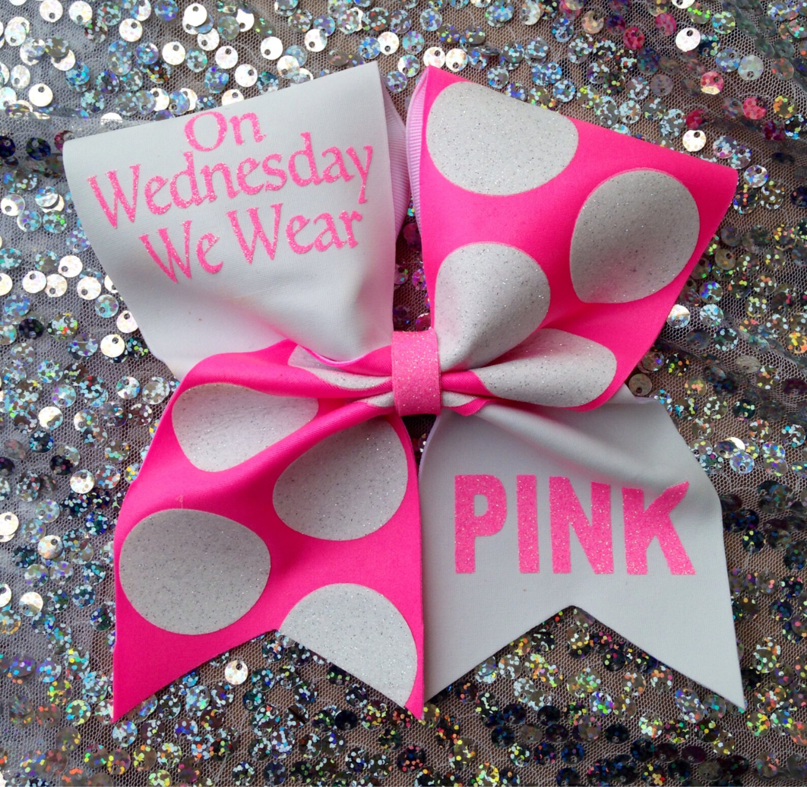 Cheer Bow. on Wednesday...pink - Etsy