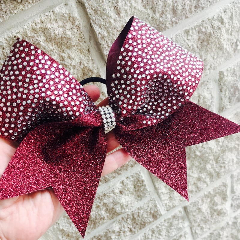 Maroon Cheer Bows - Etsy