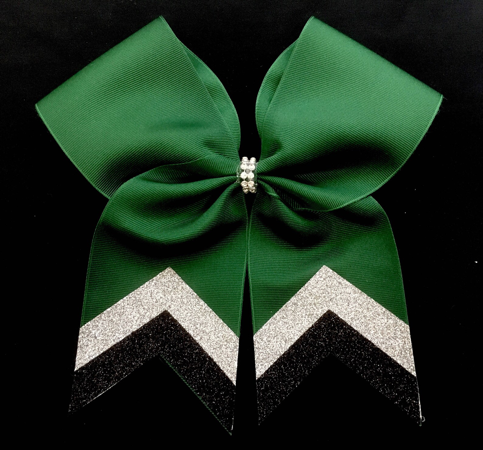 Forest Green Glitter V Tail Bow - Etsy