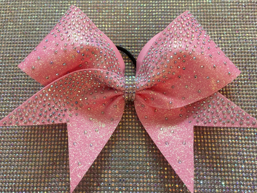 Rhinestone Waterfall on Baby Pink Super Glitter - Etsy