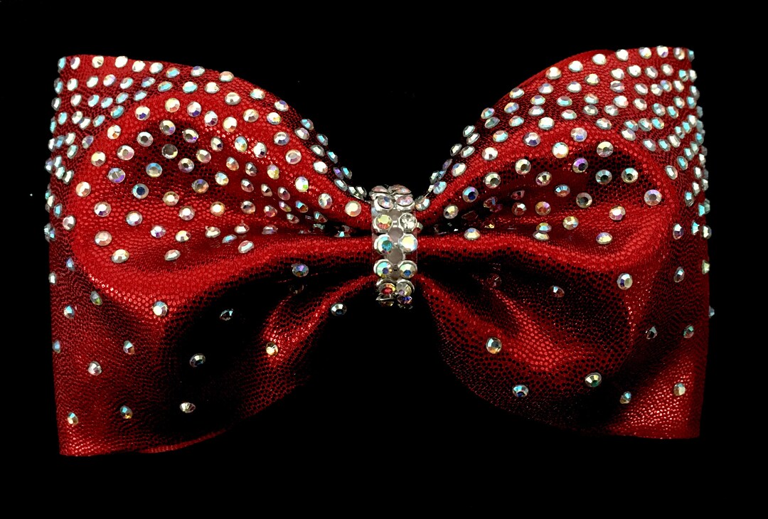Tailless Waterfall Bow on Red Mystique - Etsy